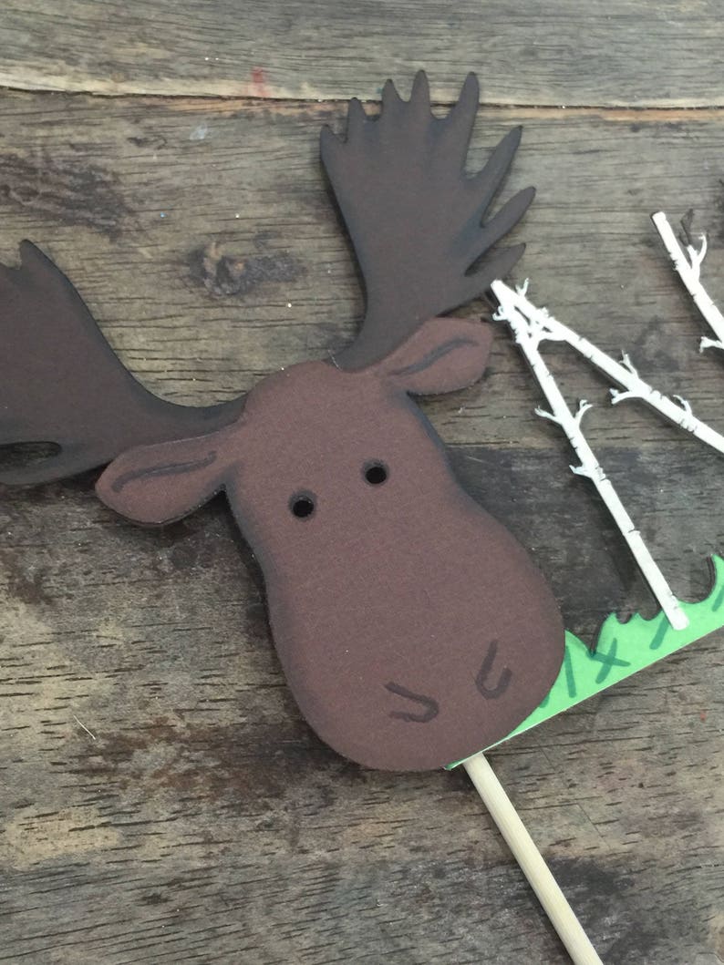 Moose Cake Topper. First Birthday Wild One Cake Topper | Etsy
