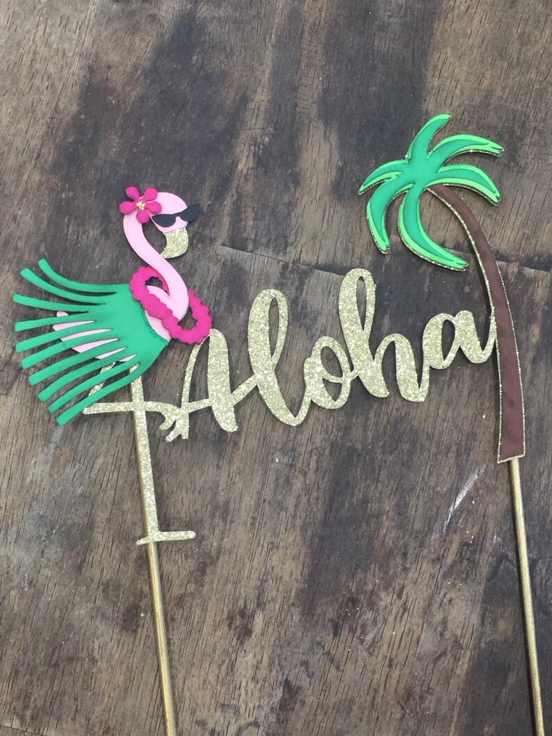 Aloha Cake Topper. Luau Birthday Cake Topper Luau Cake - Etsy