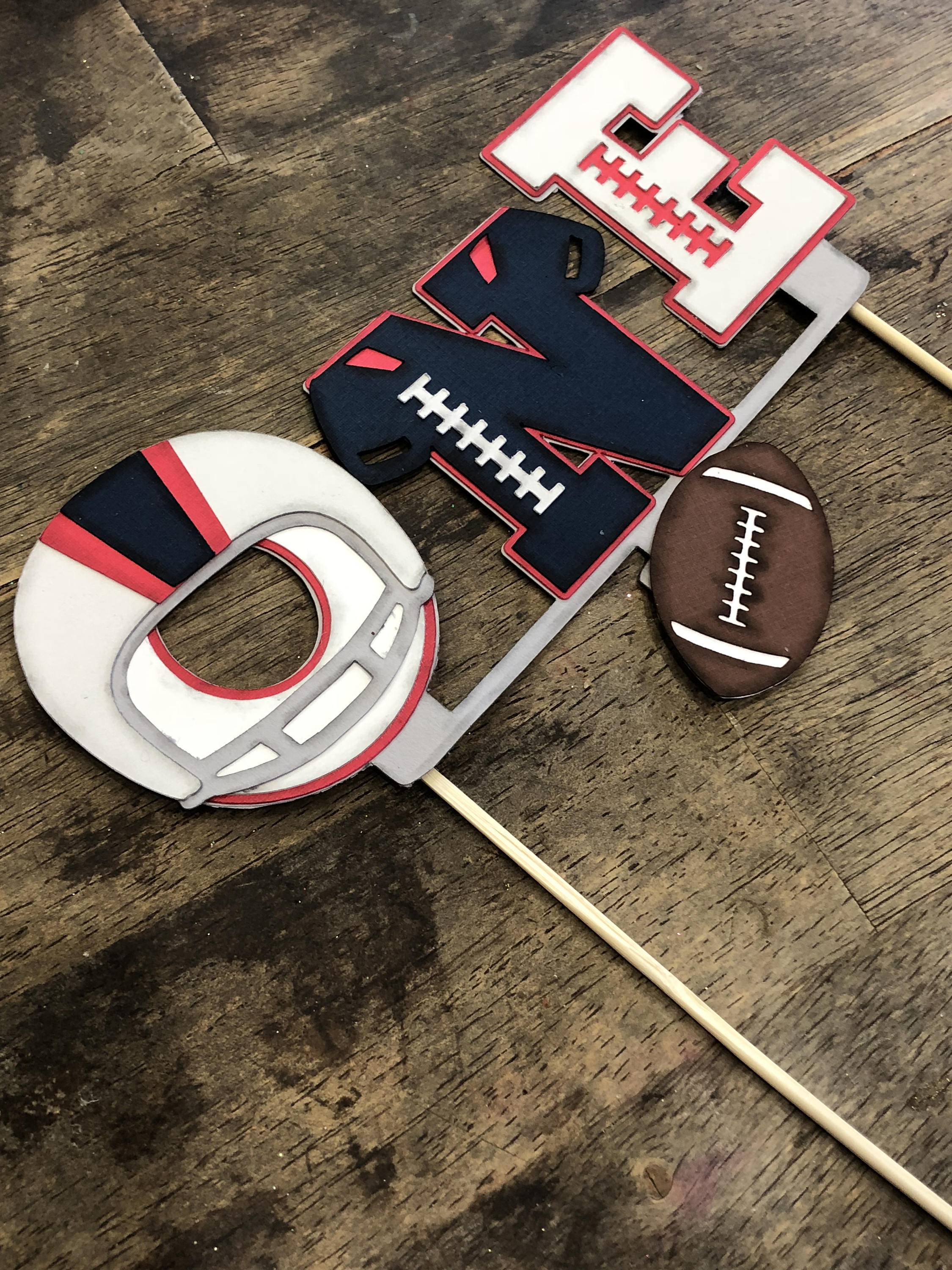 Football Cake Topper. First Birthday Football Cake Topper. | Etsy