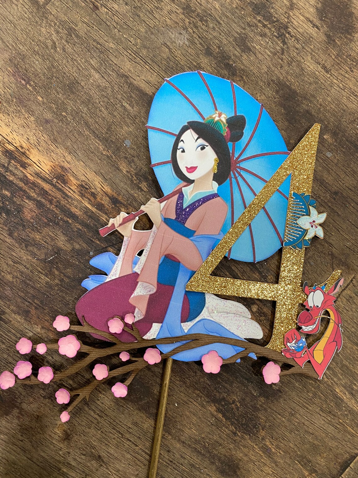 Mulan Cake Topper. Mulan Inspired Cake Topper. Mulan Birthday | Etsy