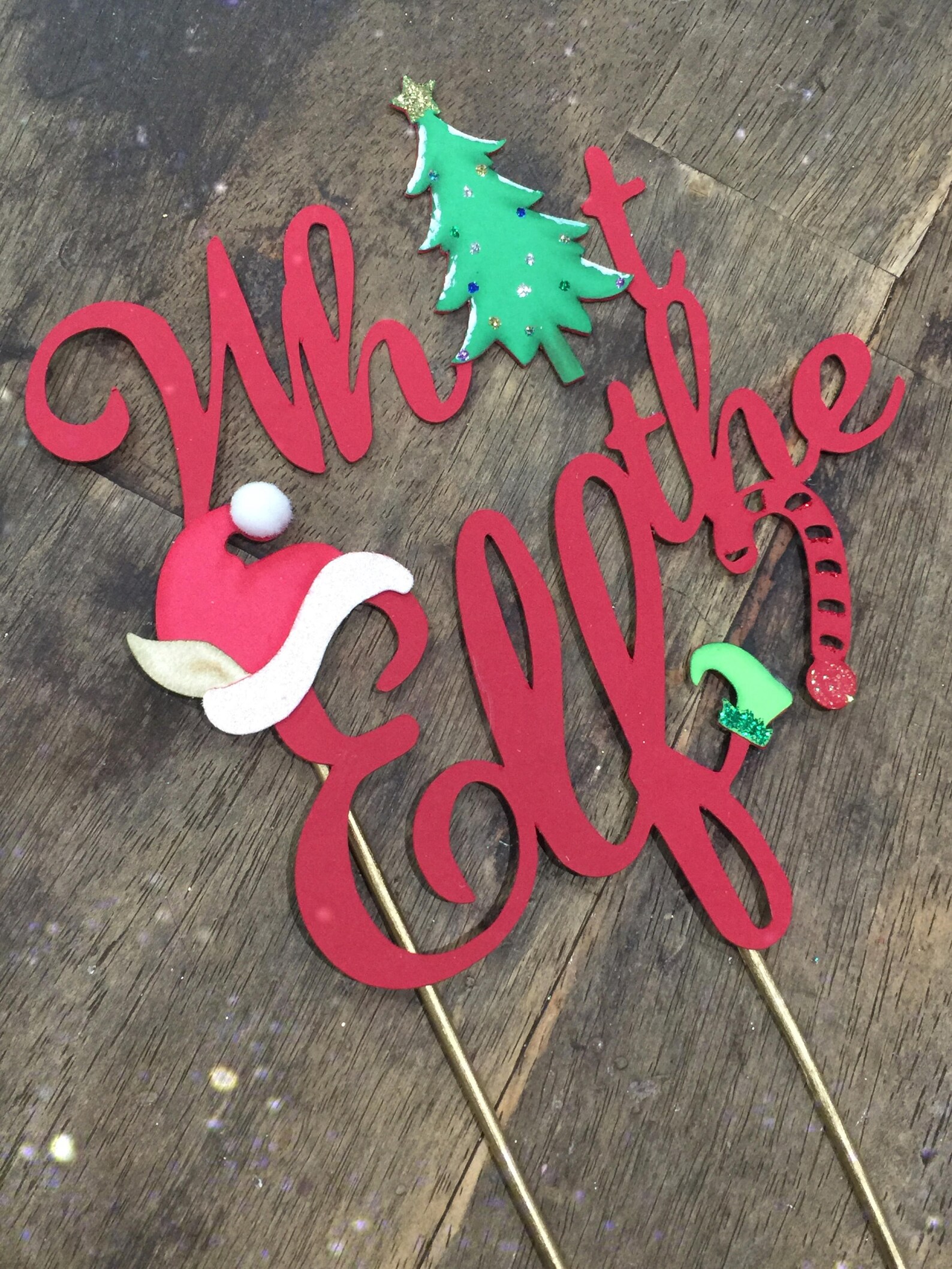 Elf Cake Topper. What the Elf Christmas Cake Topper Holiday | Etsy