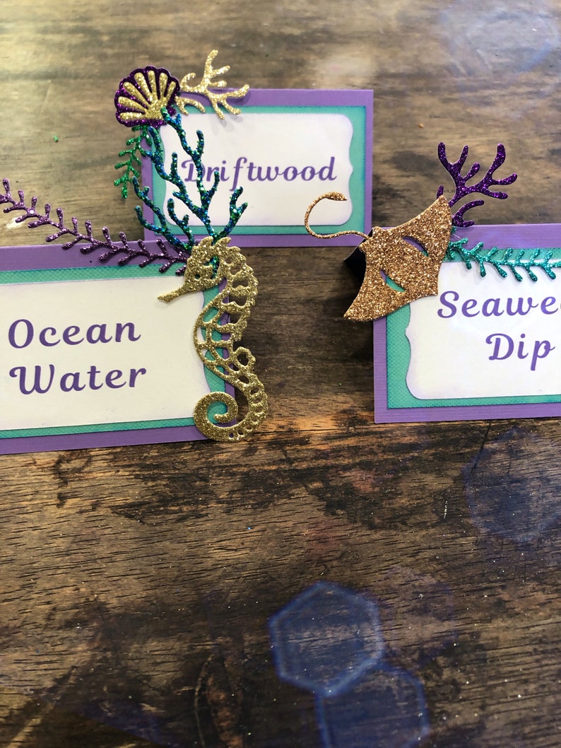 Mermaid party Food labels Candy Station Buffet Labels Set | Etsy