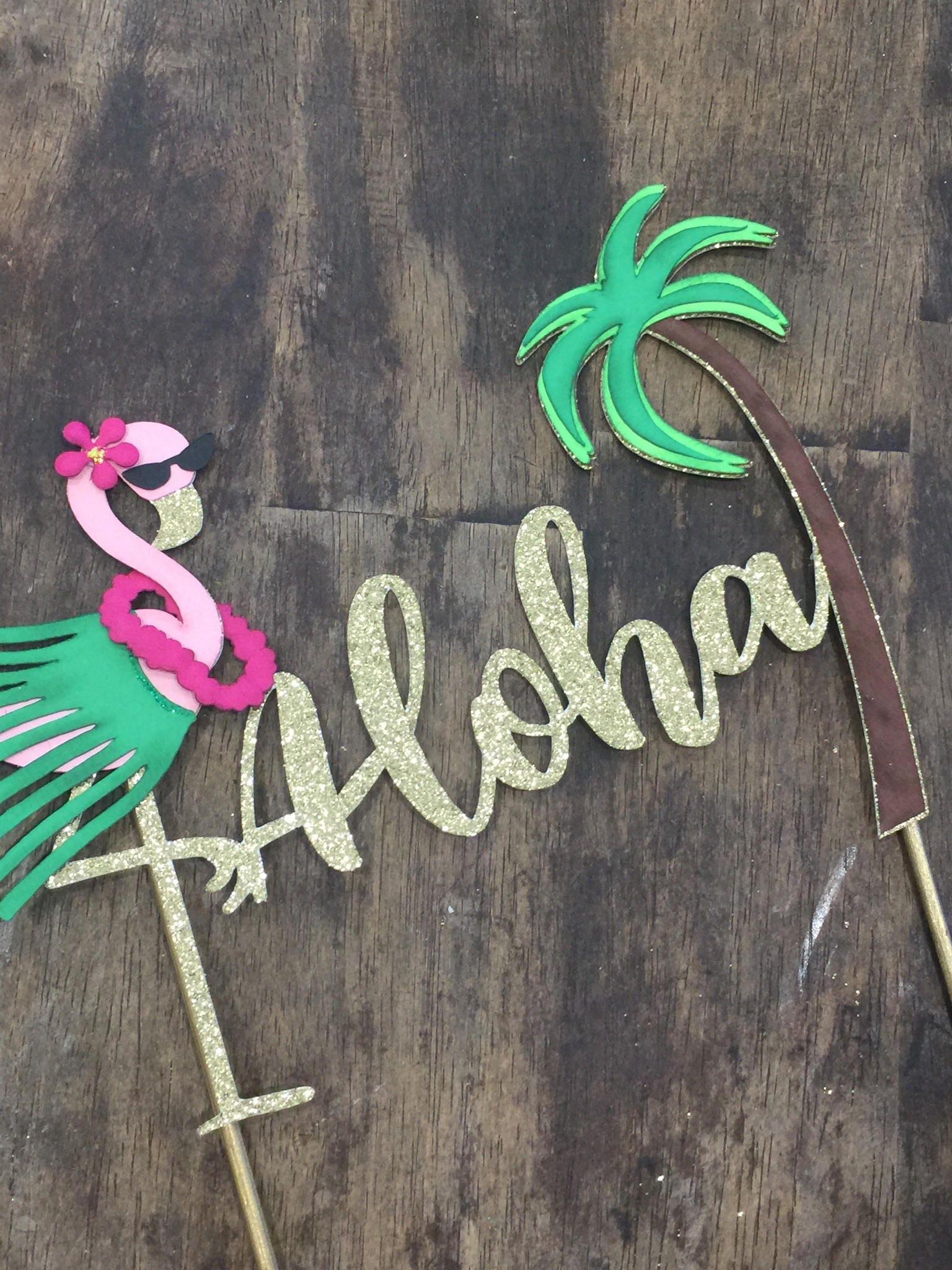 Aloha Cake Topper. Luau Birthday Cake Topper Luau Cake | Etsy