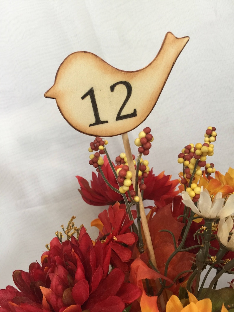Love Birds Theme Wedding Table Numbers. Sold per Each - Etsy