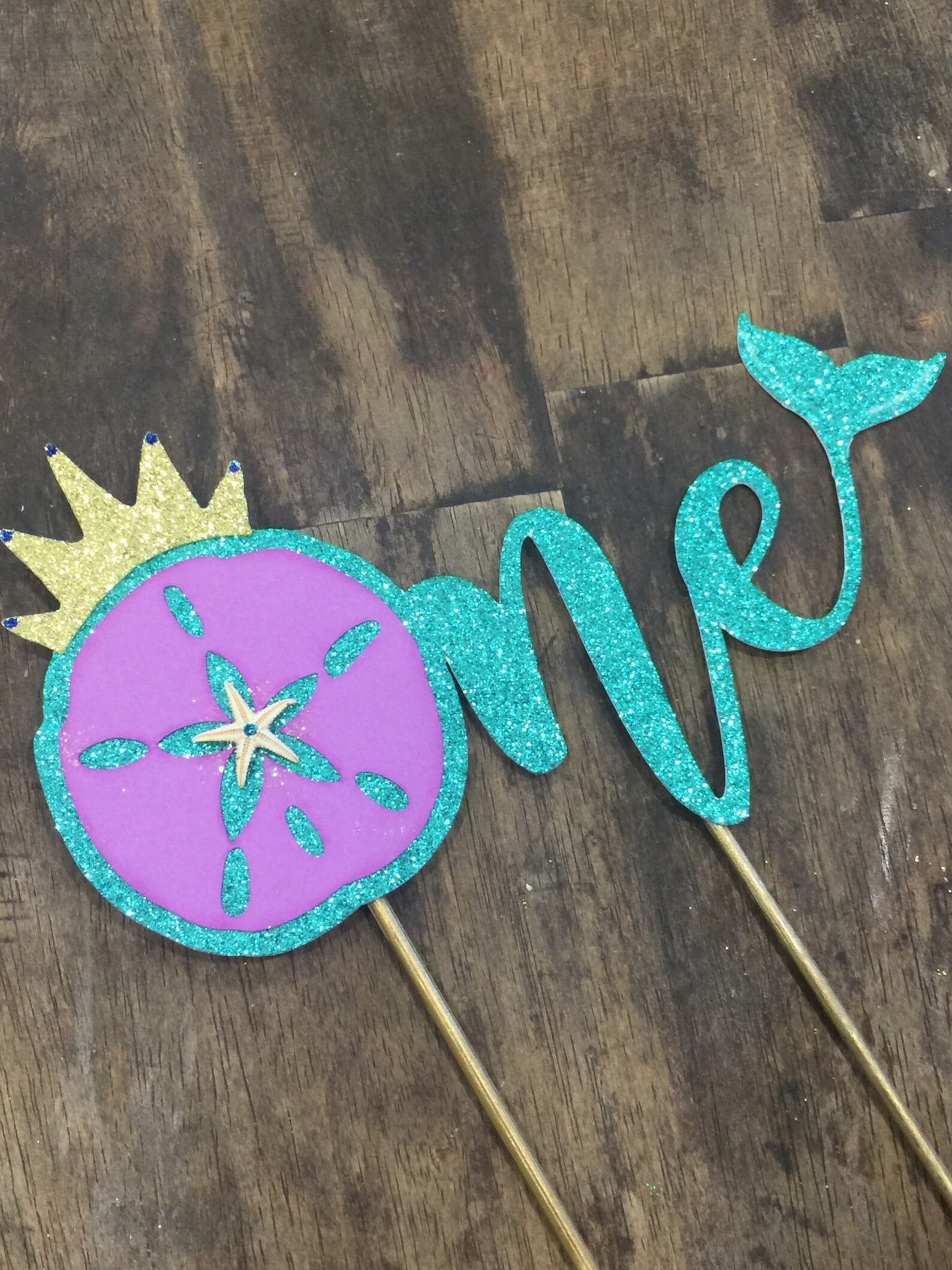 Mermaid Cake Topper. Shell First Birthday Cake Topper Under | Etsy