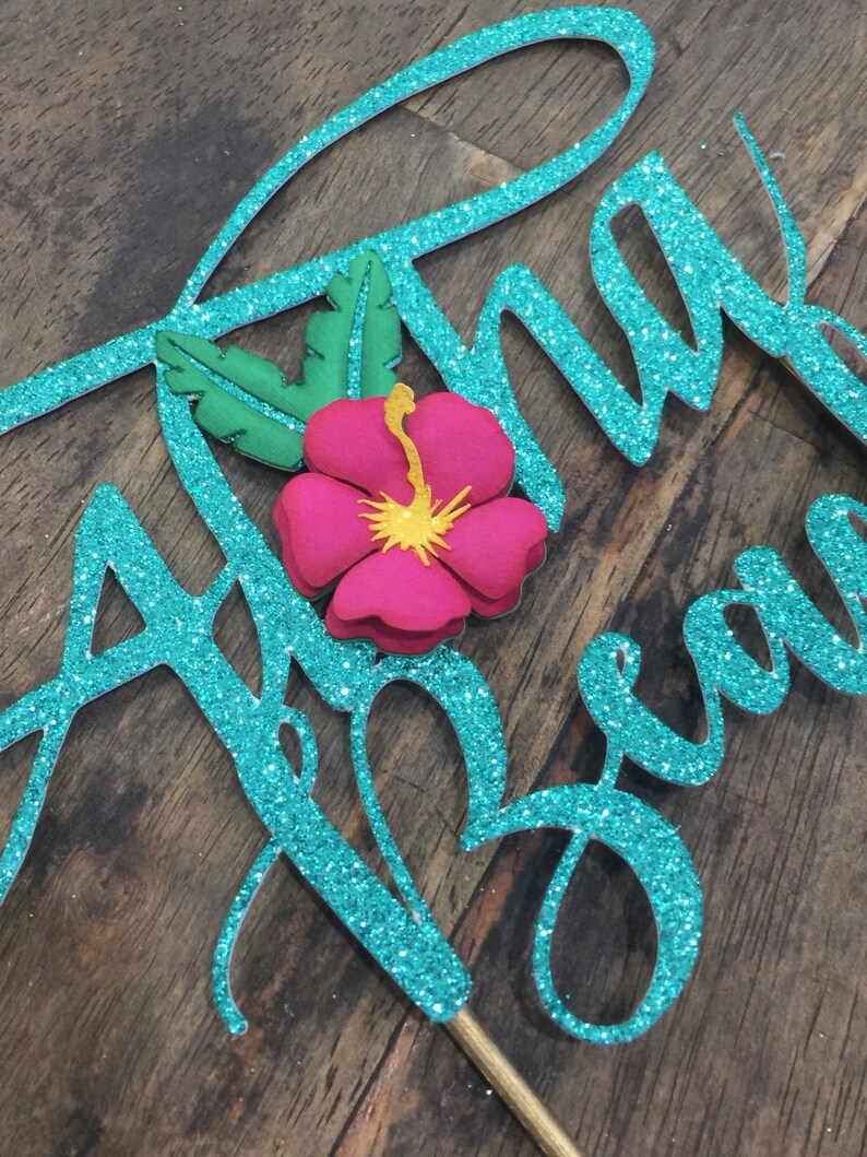 Aloha Cake Topper. Cake Topper Aloha Beaches Cake Topper. - Etsy