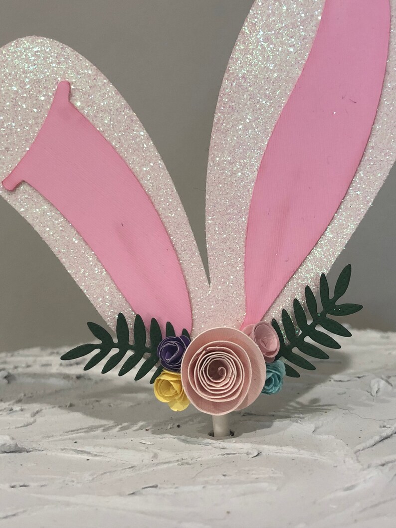 Bunny Cake Topper. Bunny Ears Cake Topper. Easter Cake Topper. - Etsy