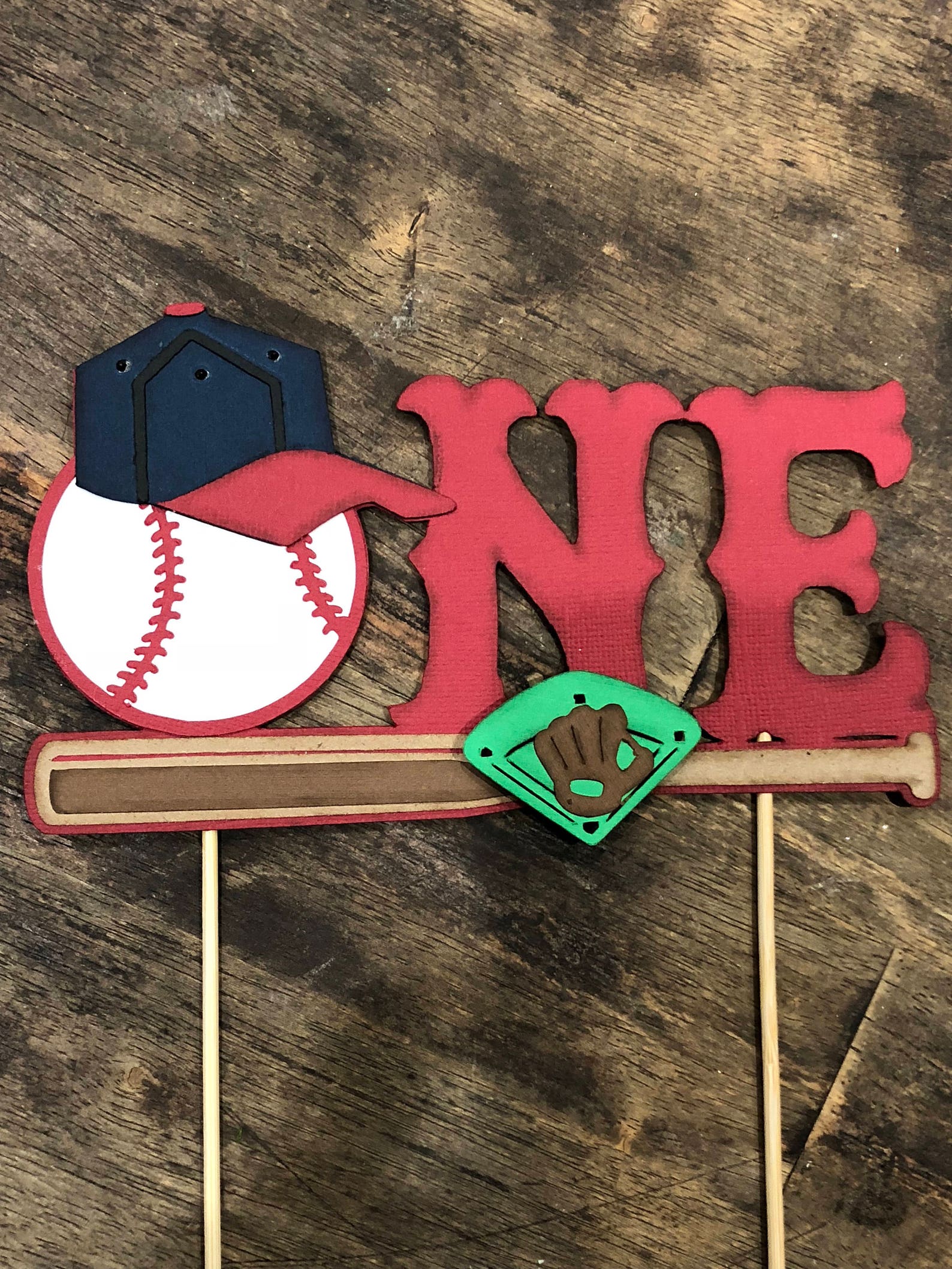 Baseball Cake Topper. First Birthday Baseball Cake Topper. - Etsy
