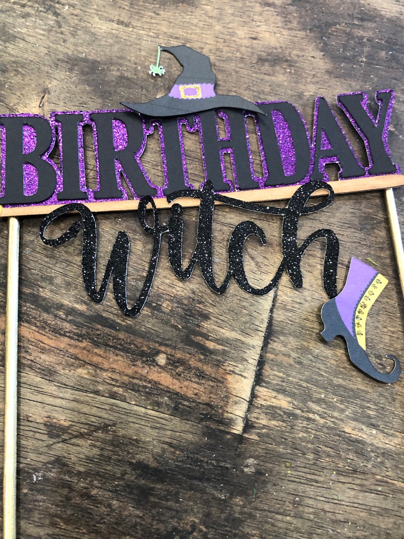 Halloween Birthday Witch Cake Topper - Etsy