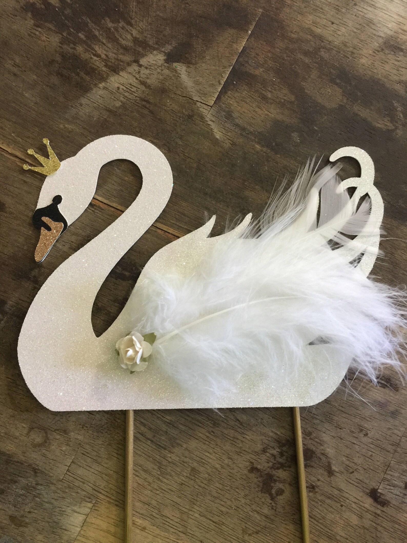 Original Design Swan Cake Topper. First Birthday Cake Topper - Etsy
