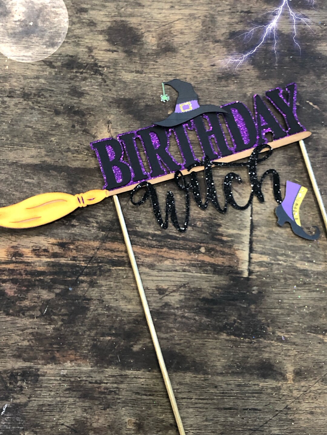 Halloween Birthday Witch Cake Topper - Etsy