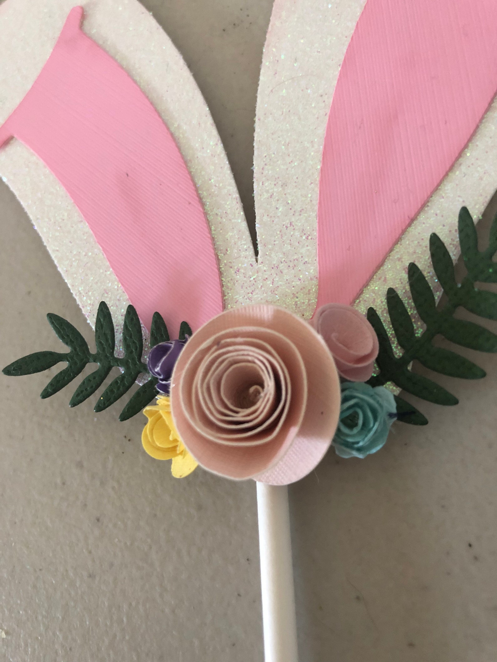 Bunny Cake Topper. Bunny Ears Cake Topper. Easter Cake Topper. - Etsy