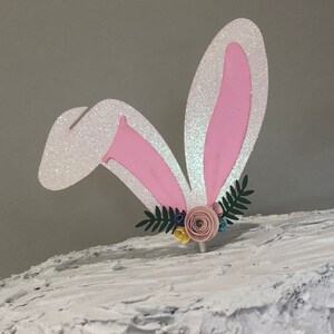 Bunny Cake Topper. Bunny Ears Cake Topper. Easter Cake Topper. - Etsy