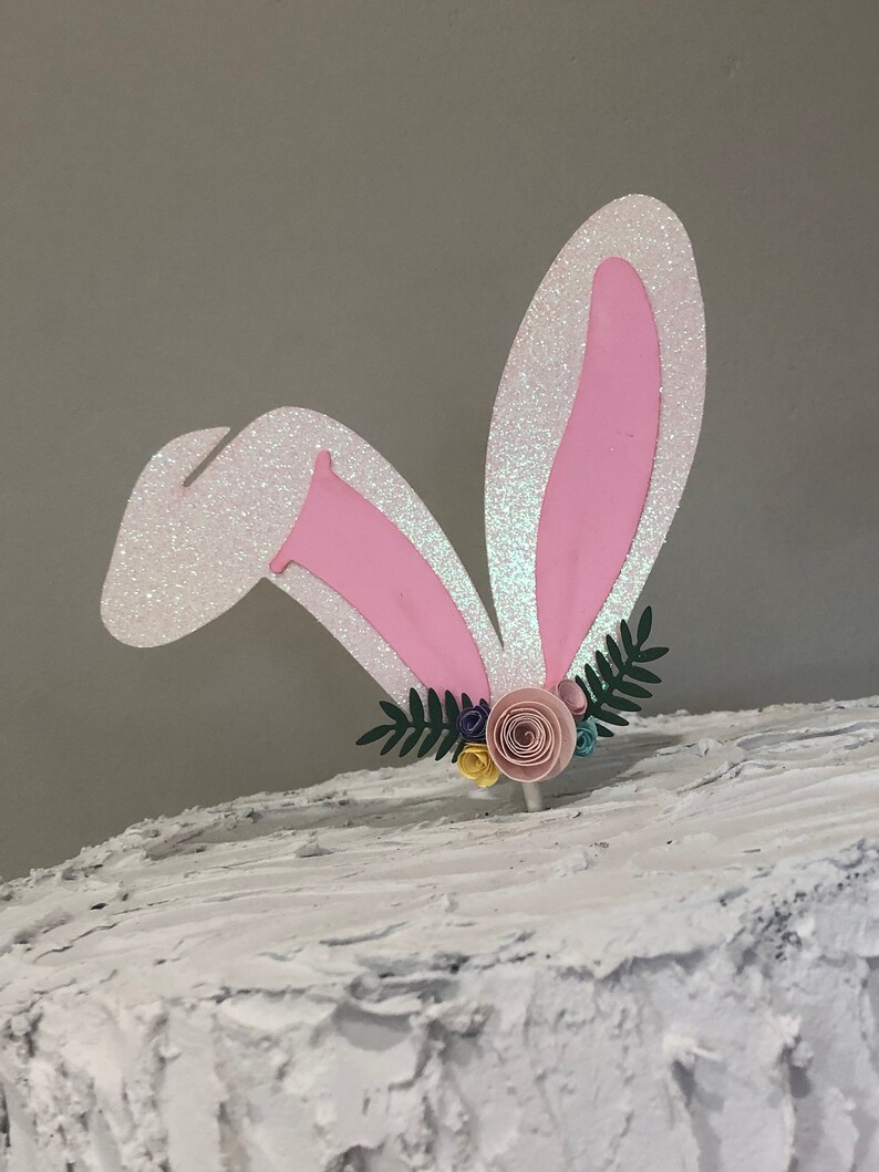 Bunny Cake Topper. Bunny Ears Cake Topper. Easter Cake Topper. - Etsy