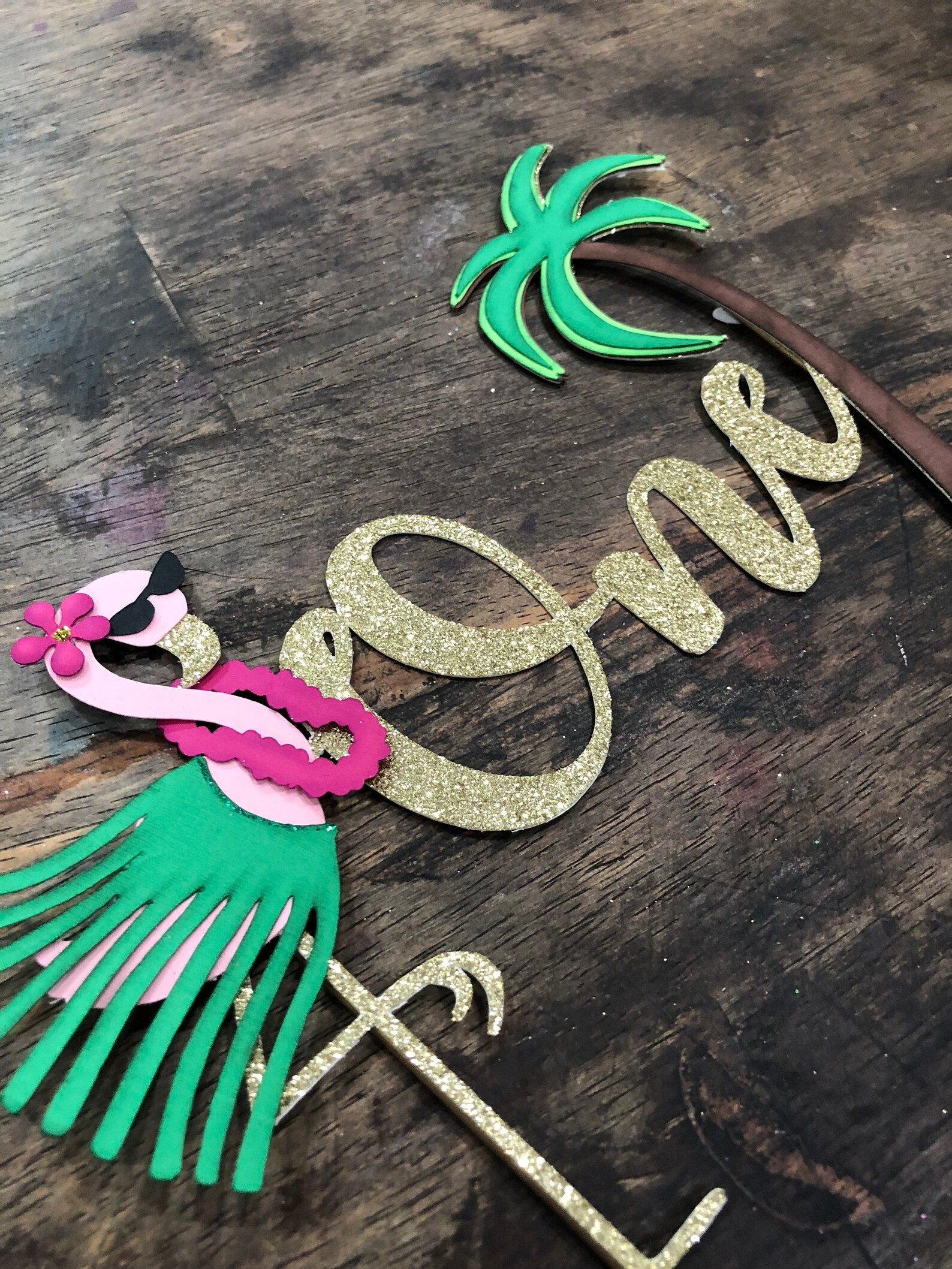 Aloha Cake Topper. Luau Birthday Cake Topper Luau Cake | Etsy