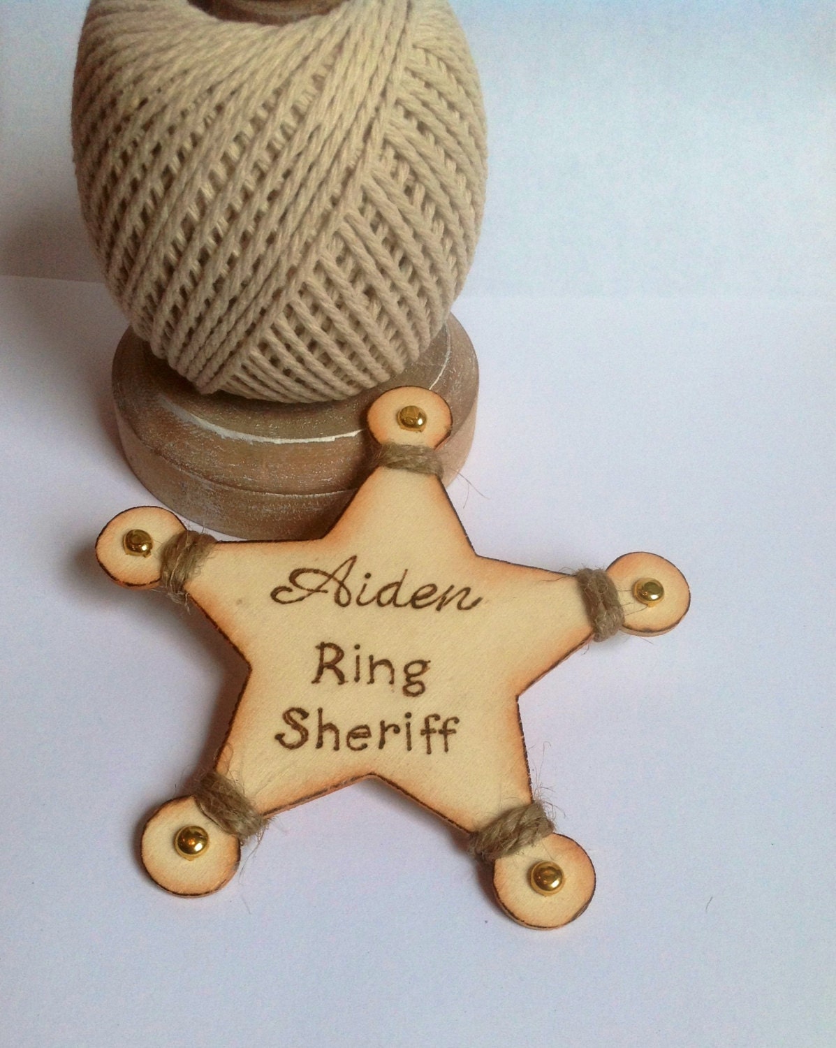 Personalized Ring Bearer Badge Ring Bearer Gift Cowboy | Etsy