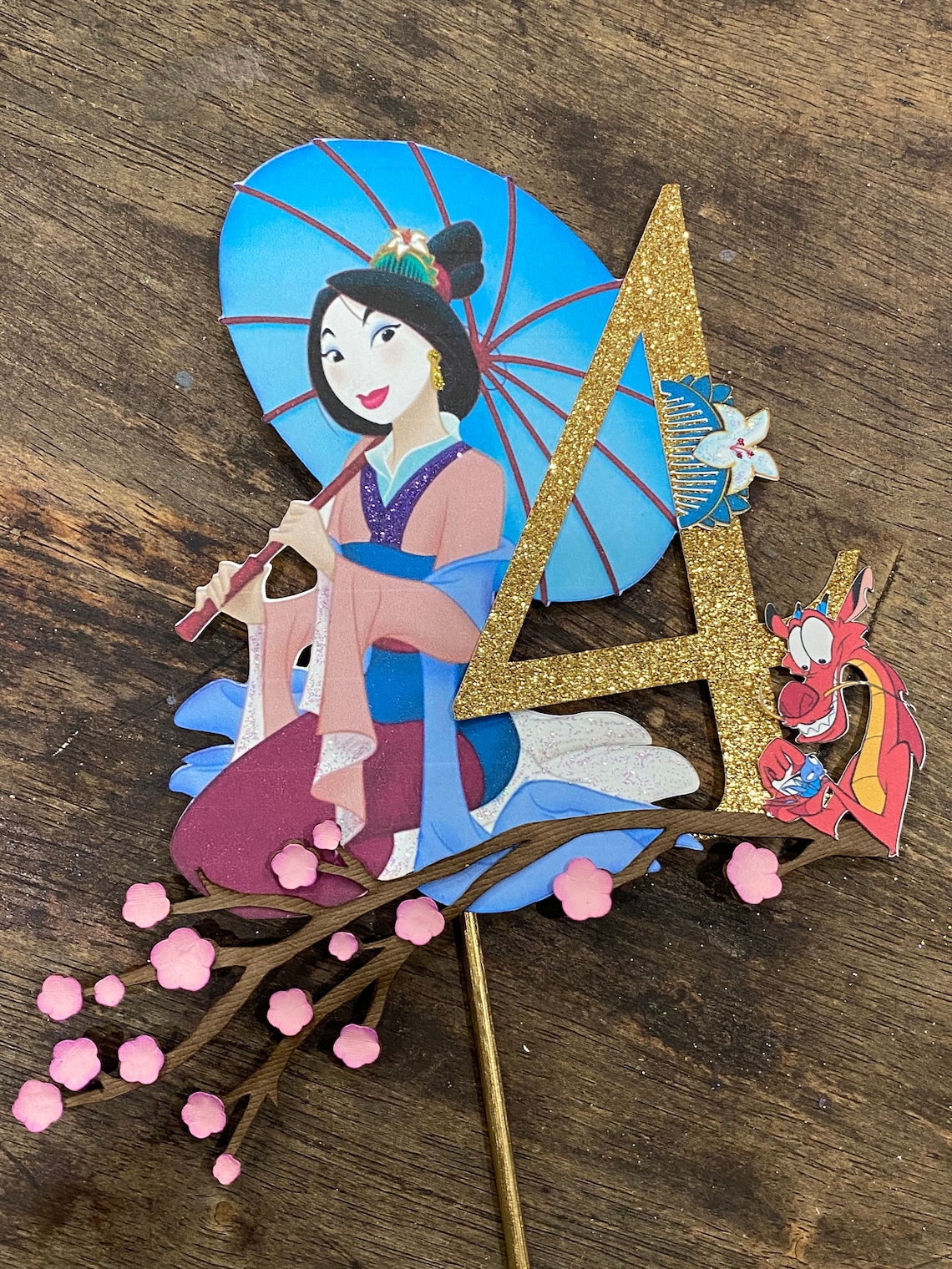 Mulan Cake Topper. Mulan Inspired Cake Topper. Mulan Birthday | Etsy