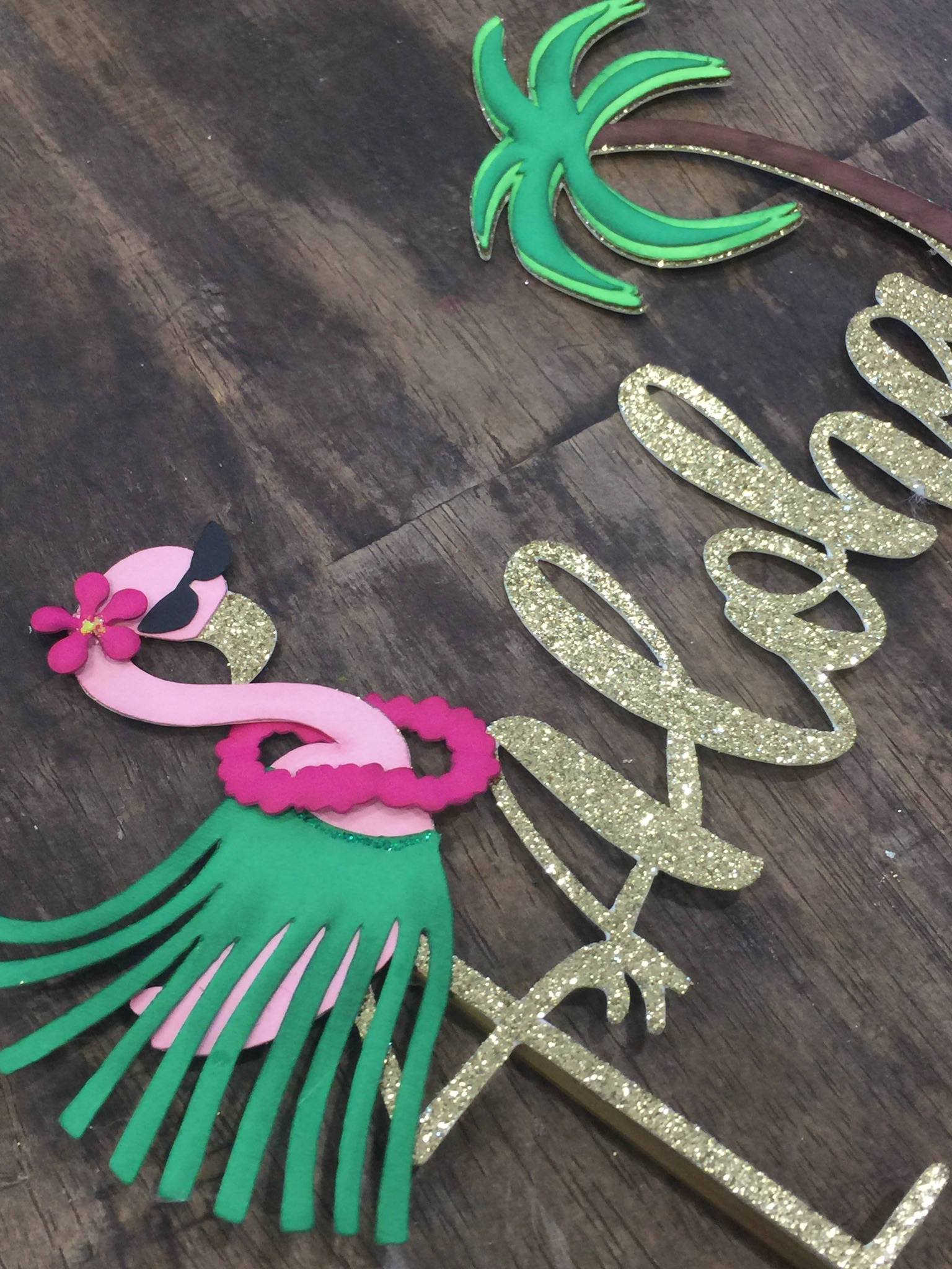 Aloha Cake Topper. Luau Birthday Cake Topper Luau Cake | Etsy