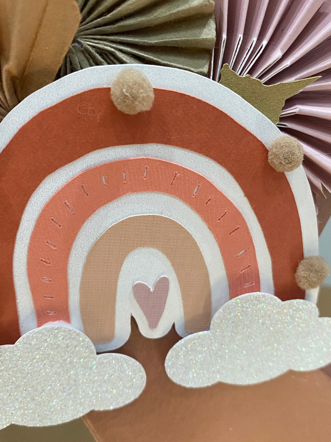 Rainbow Boho Number Photo Prop. Rainbow Party Decoration. - Etsy