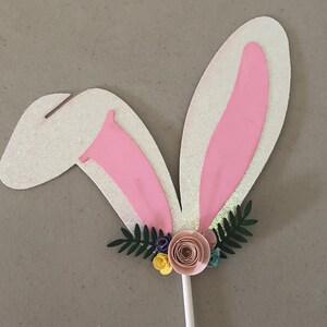 Bunny Cake Topper. Bunny Ears Cake Topper. Easter Cake Topper. - Etsy