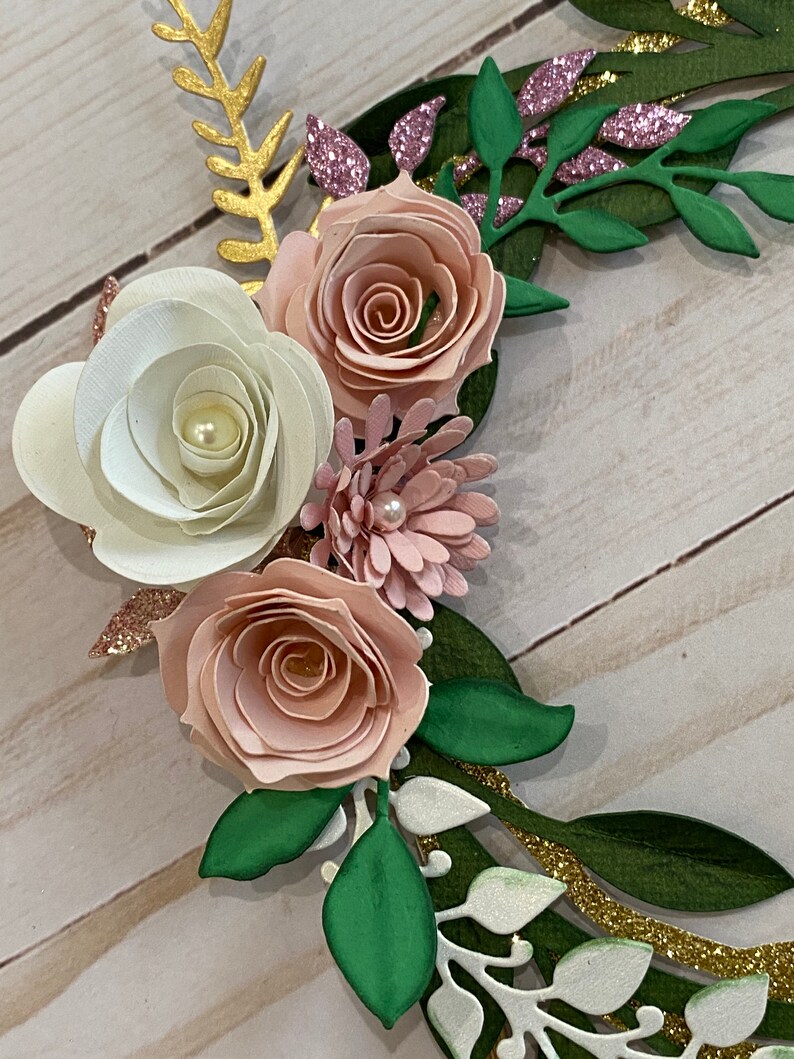 Flower Wreath Birthday Cake Topper | Etsy