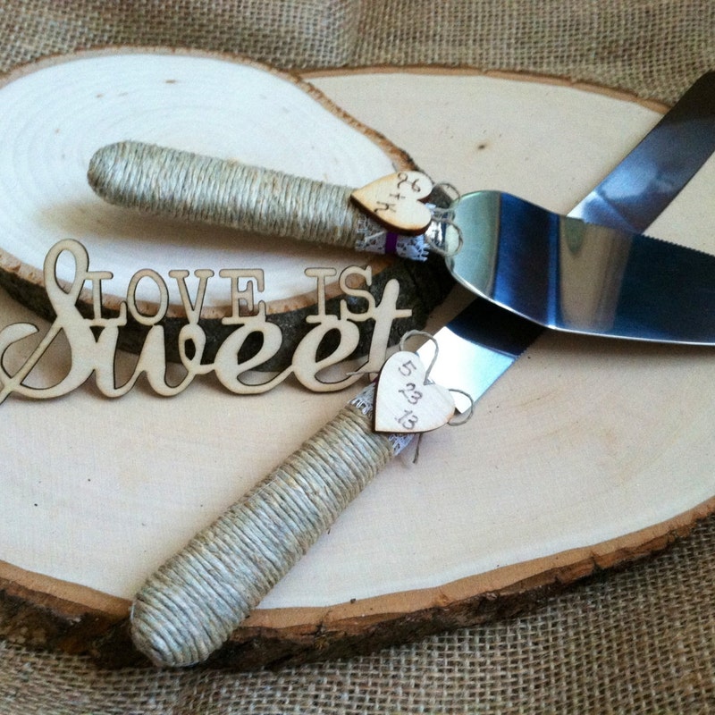 Rustic Cake Server - Etsy