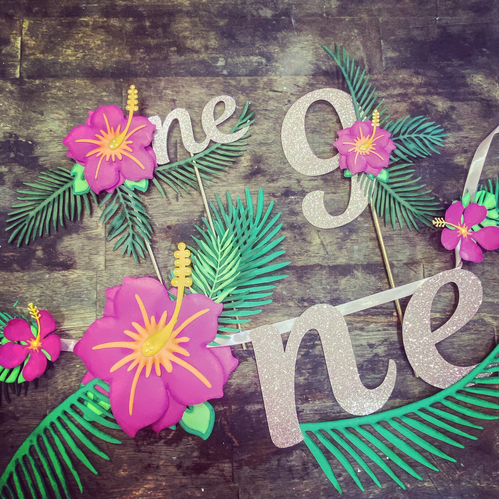 Aloha Cake Topper. Tropical Birthday. Luau Birthday Cake - Etsy