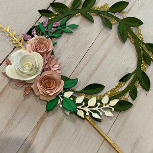 Flower Wreath Birthday Cake Topper - Etsy