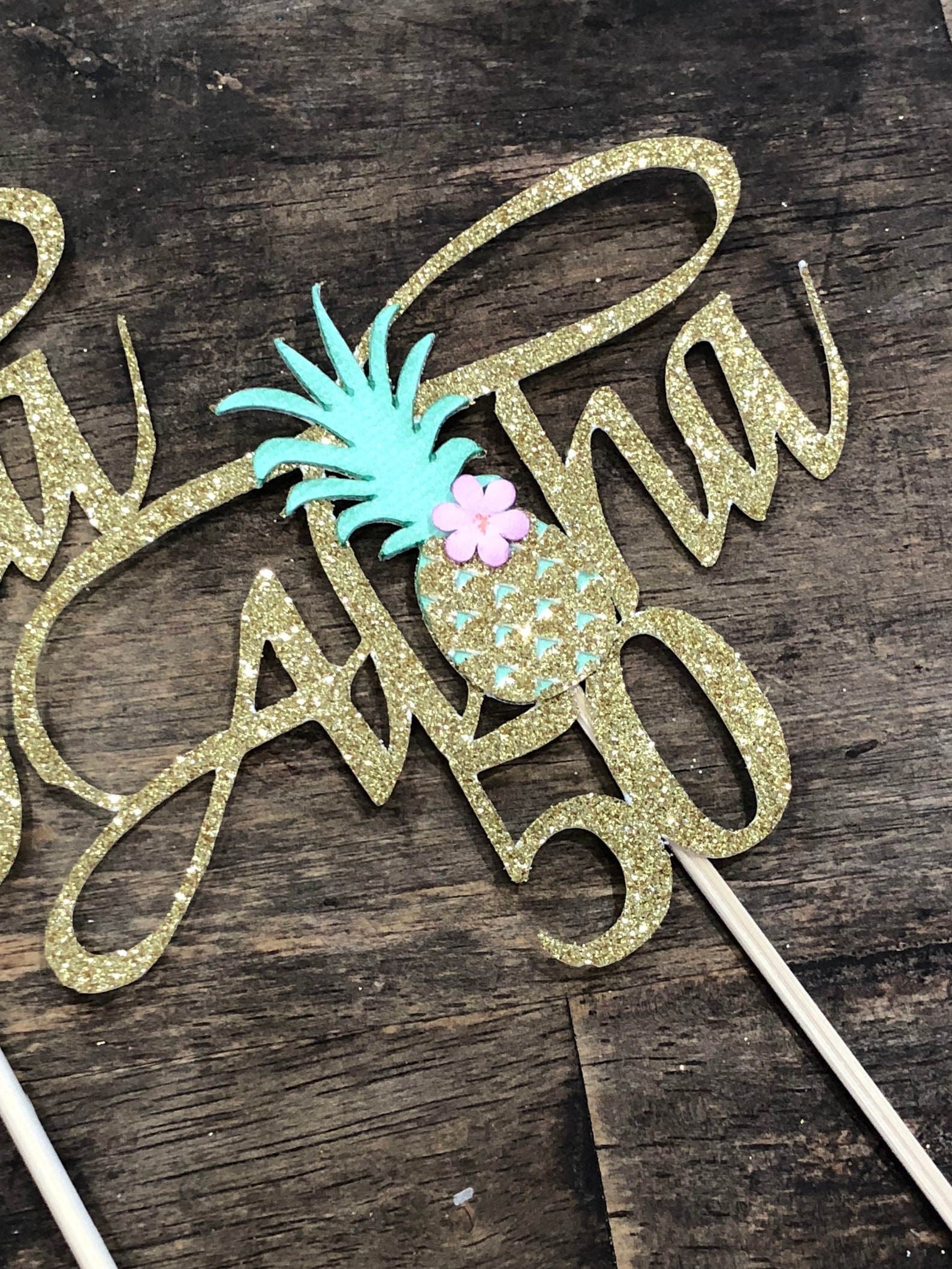 Luau Cupcake Toppers. Aloha Birthday Cupcake Toppers. Set of - Etsy