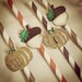 Pumpkin and Acorn Fall Straws. Thanksgiving Straws. Autumn - Etsy
