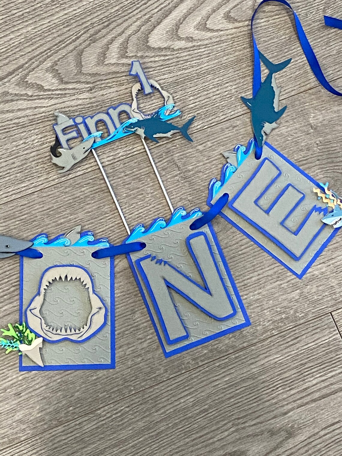 Shark Highchair Banner. Shark Banner. Shark Theme Birthday. - Etsy