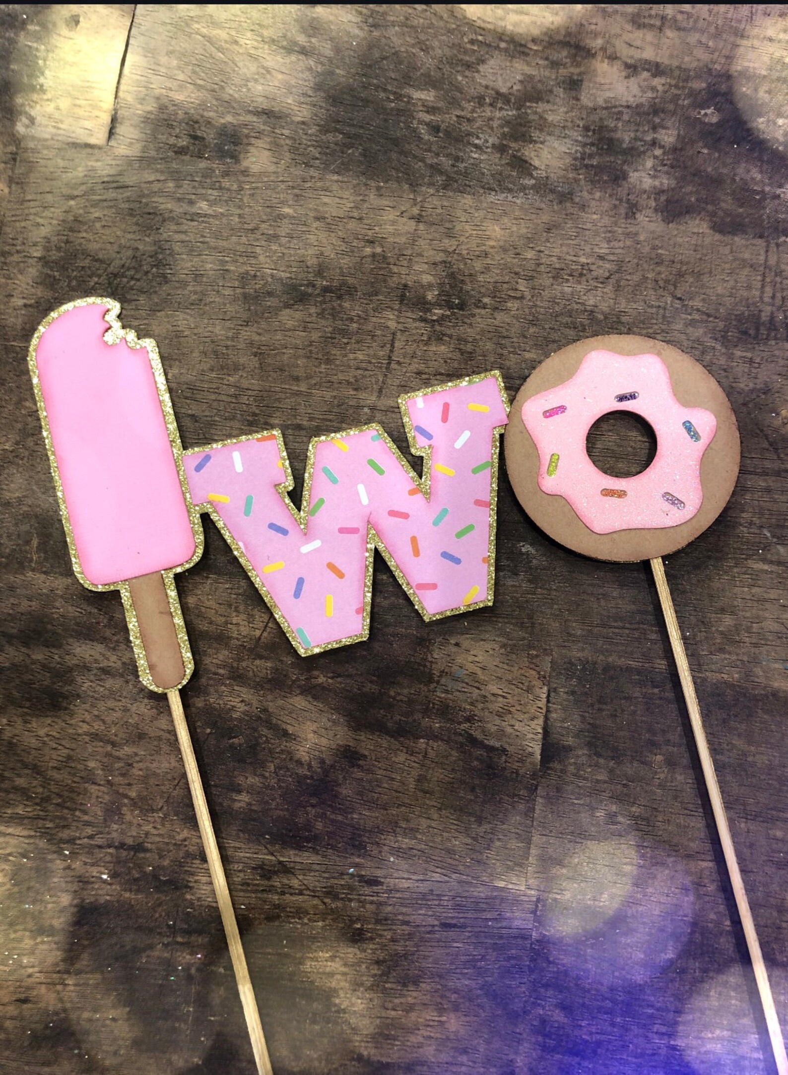 Donut Cake Topper. 2nd Birthday Cake Topper Two Sweet Cake - Etsy