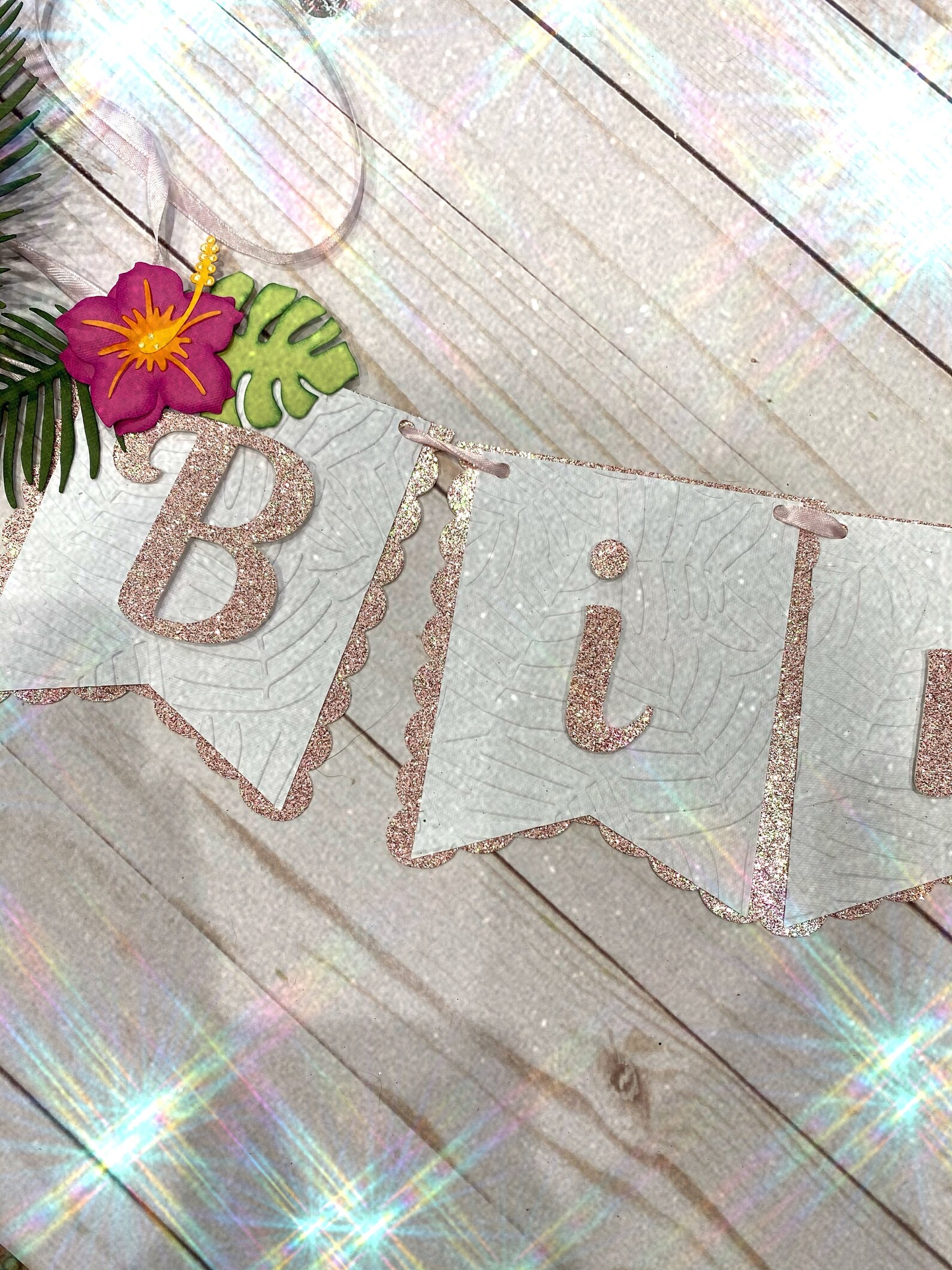 Tropical Happy Birthday Banner. Aloha birthday banner. | Etsy