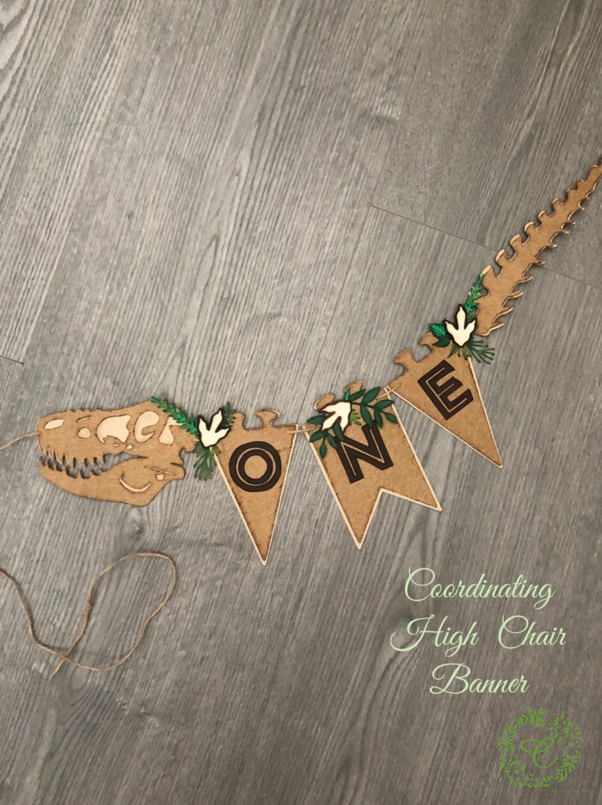 Dinosaur Banner Cake Topper. Dinosaur Party Cake Topper - Etsy UK
