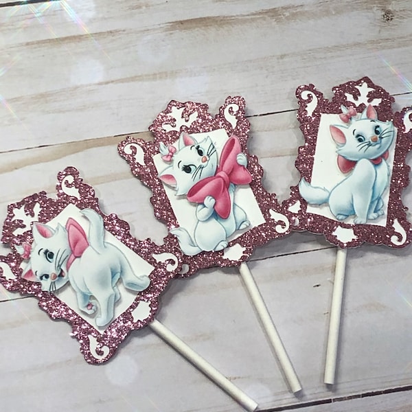 Marie Aristocats Cupcake Toppers Etsy
