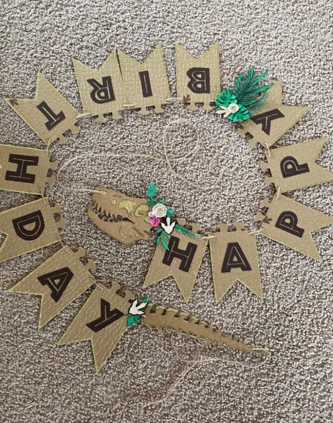 Dinosaur Birthday Banner. Dinosaur Happy Birthday Banner - Etsy