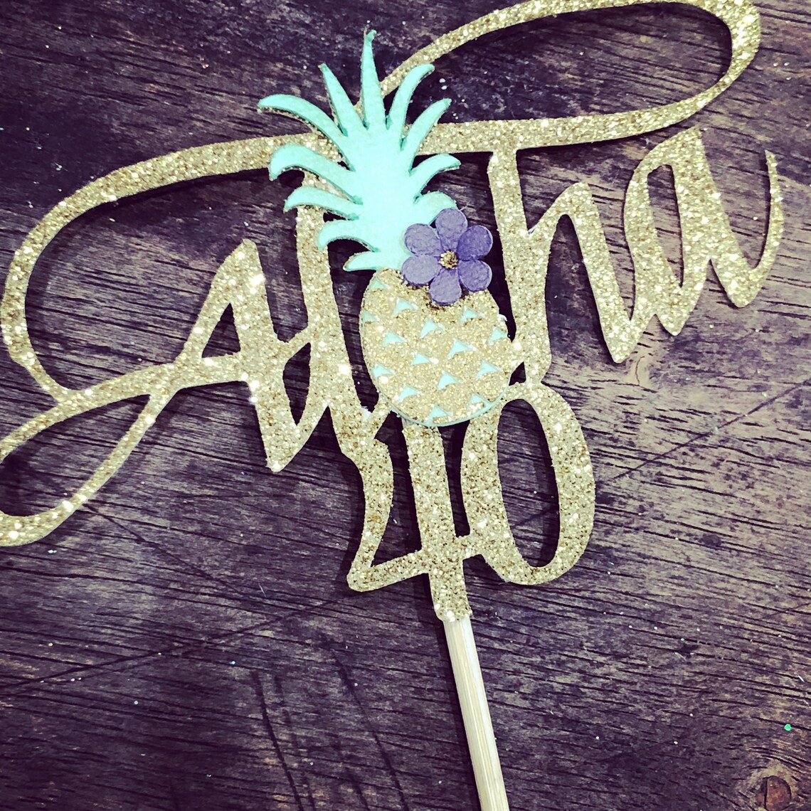 Luau Cupcake Toppers. Aloha Birthday Cupcake Toppers. Set of - Etsy