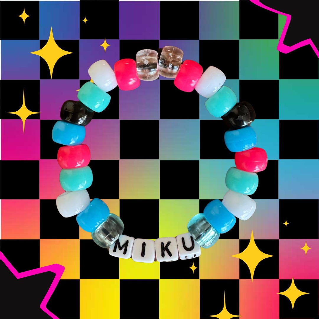 Miku Vocaloid Kandi Bracelet - Etsy