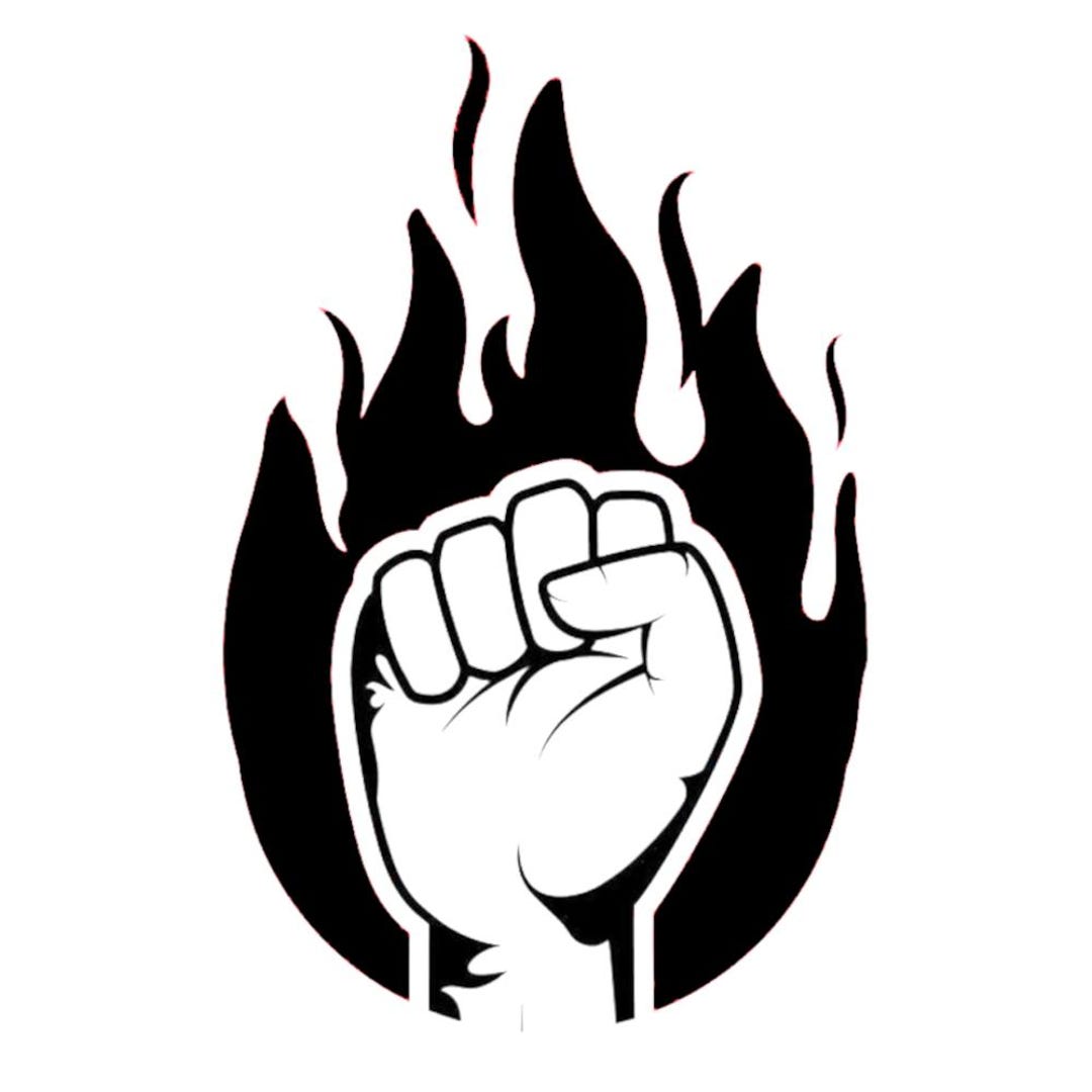 Fire Fist Printable Tattoo Design – Flaming Punch Digital Art Download ...