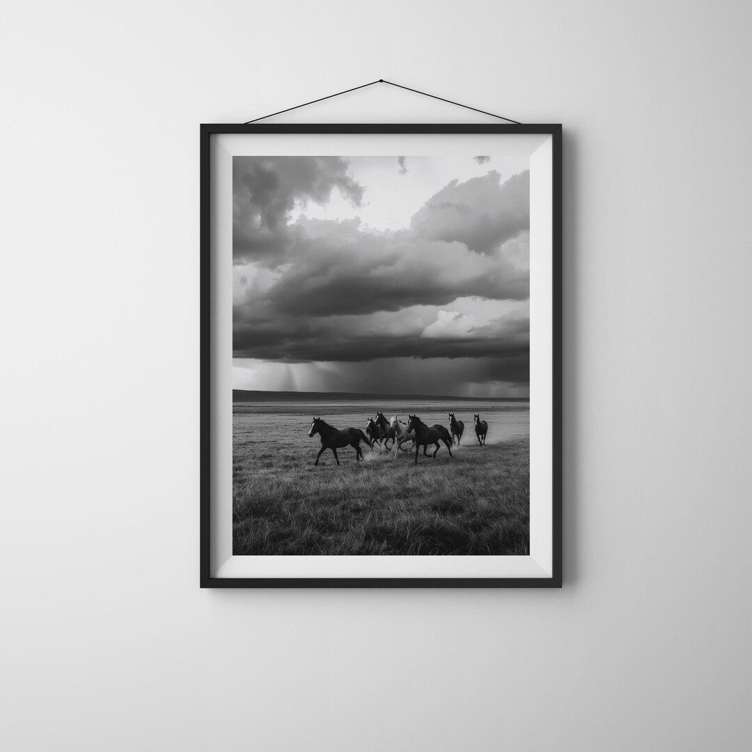 Wild Horses Photography Print: Dramatic Equine Fine Art (instant ...
