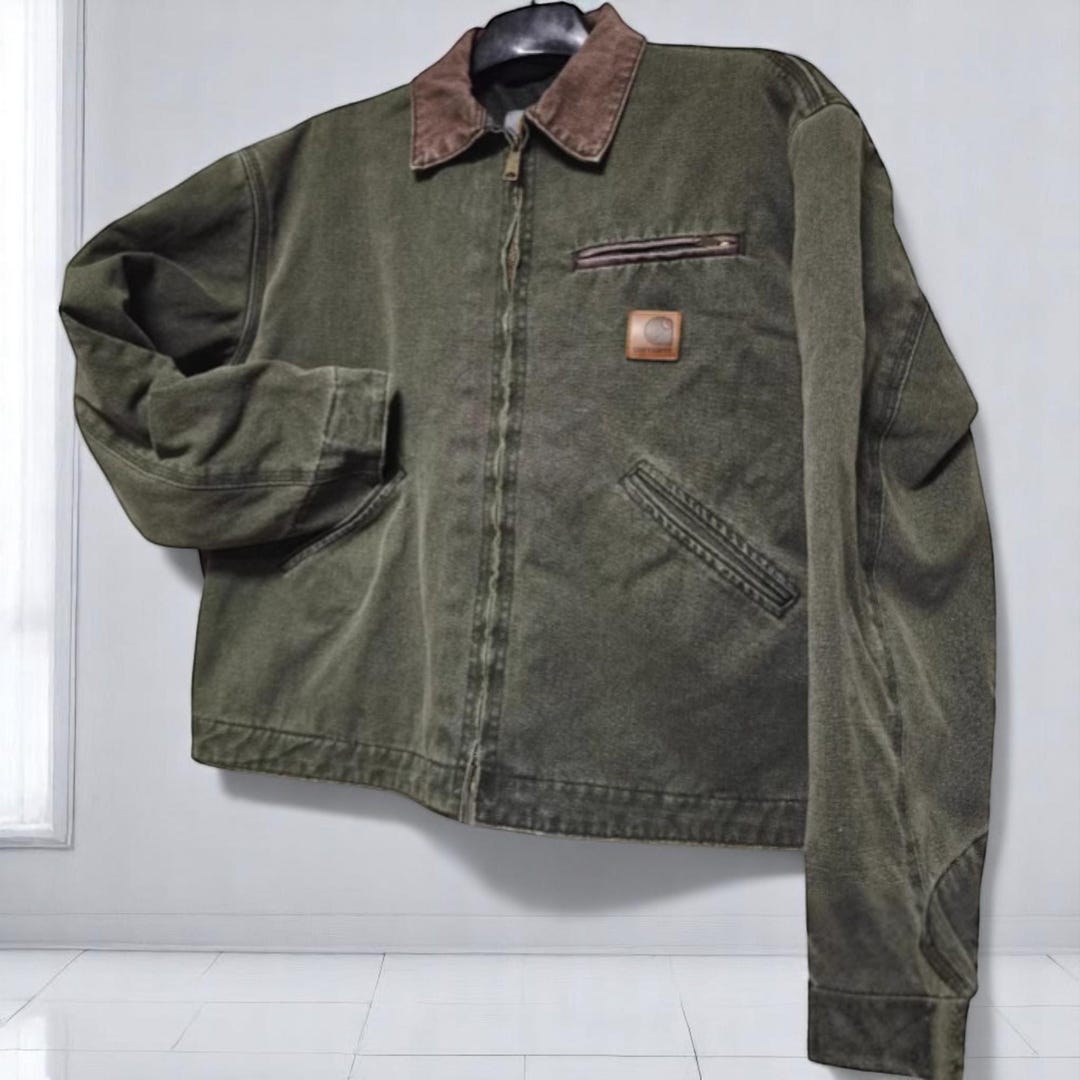 Retro J97 Moss Detroit Work Jacket - Reworked Vintage Workwear Jacket ...