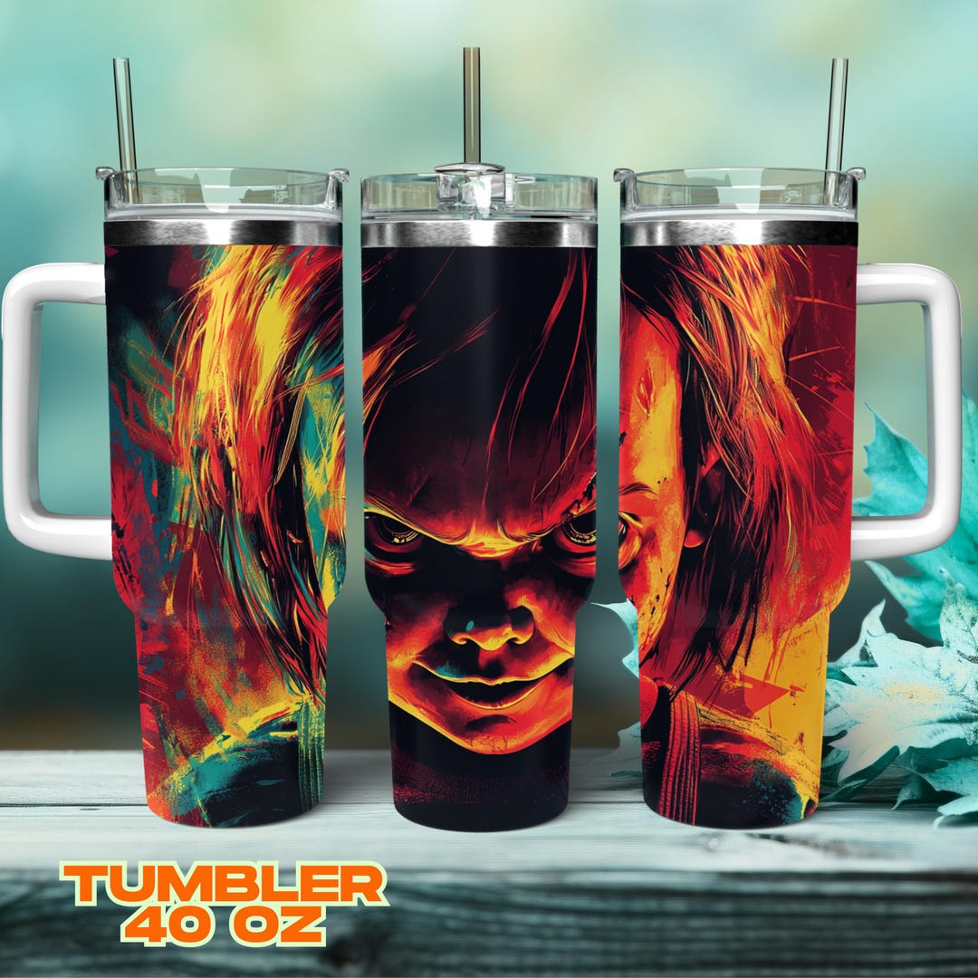 Horror Movie 90s Villains Vacuum Thermal Tumbler, Halloween Stainless ...