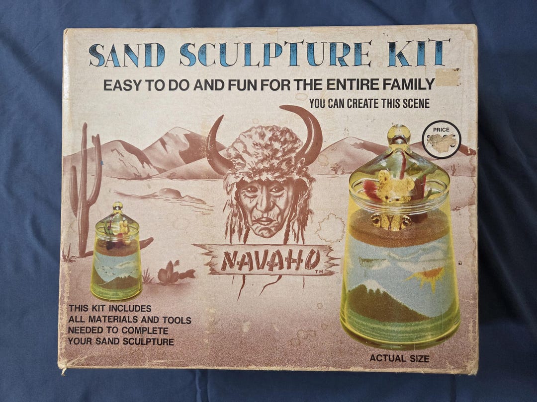 Vintage DIY 1975 Navaho Sand Sculpture Kit - Green Island Intl. - Etsy