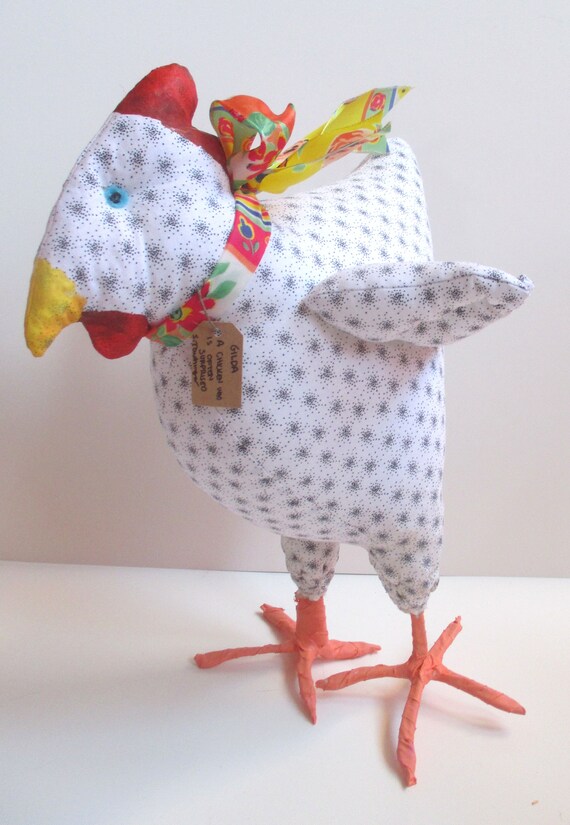 Art Objects Art & Collectibles Chicken birthday bird lovers White black ...