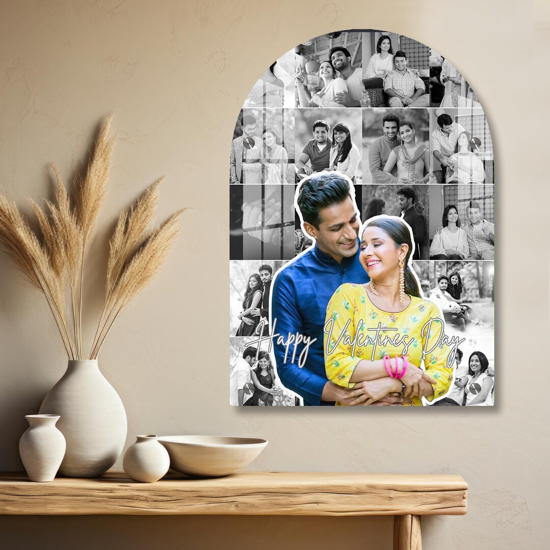 Personalized Arch Acrylic Photo Frame – Custom Photo Collage Decor Gift ...