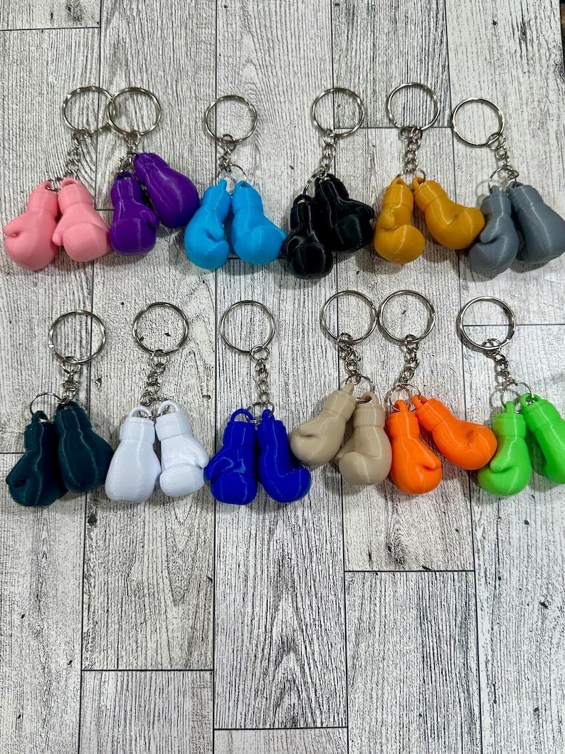 Boxing Gloves Keychain - 3D Printed Mini Gloves Set | Sports Gift for ...