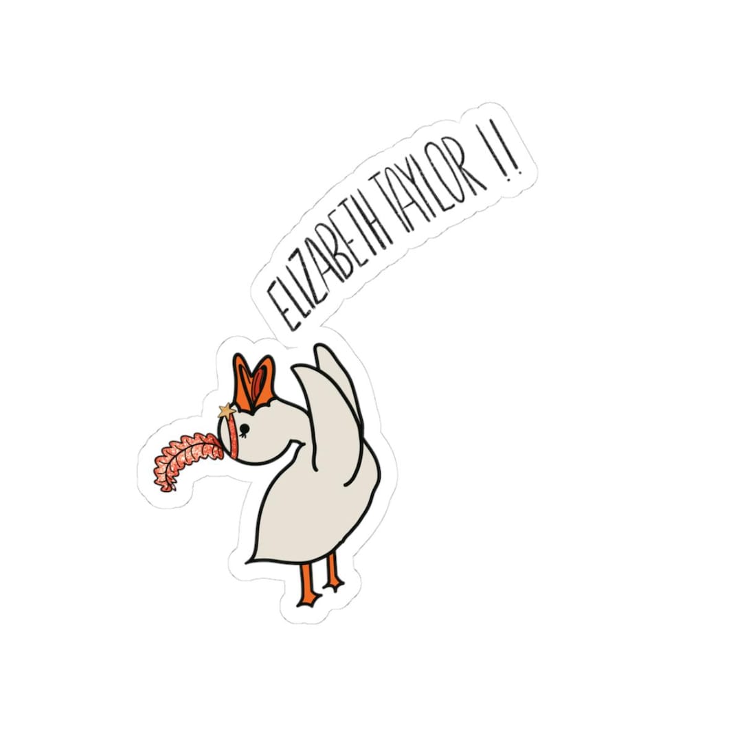 Elizabeth Taylor Screaming Goose Sticker: Music Fan Laptop Decal - Etsy
