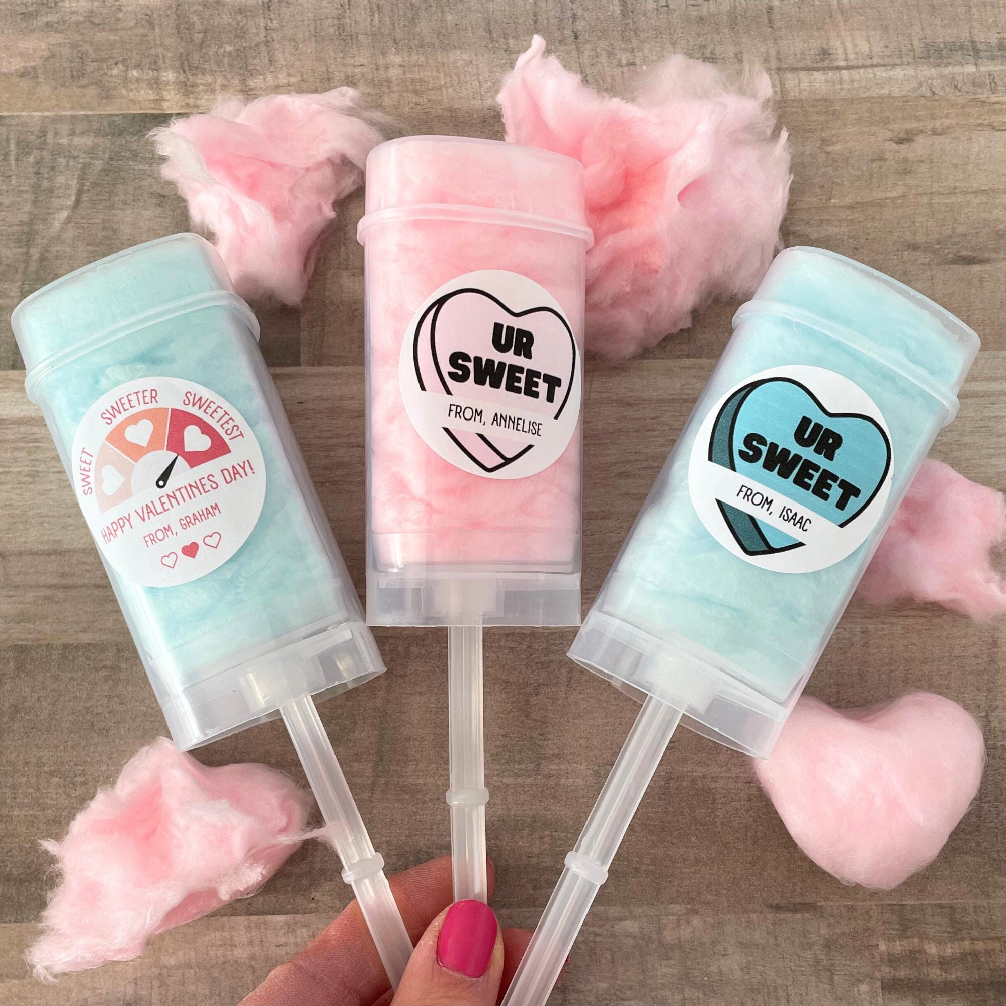 Cotton Candy Push Pop, All Natural, Perfect for Favors, Class Parties ...