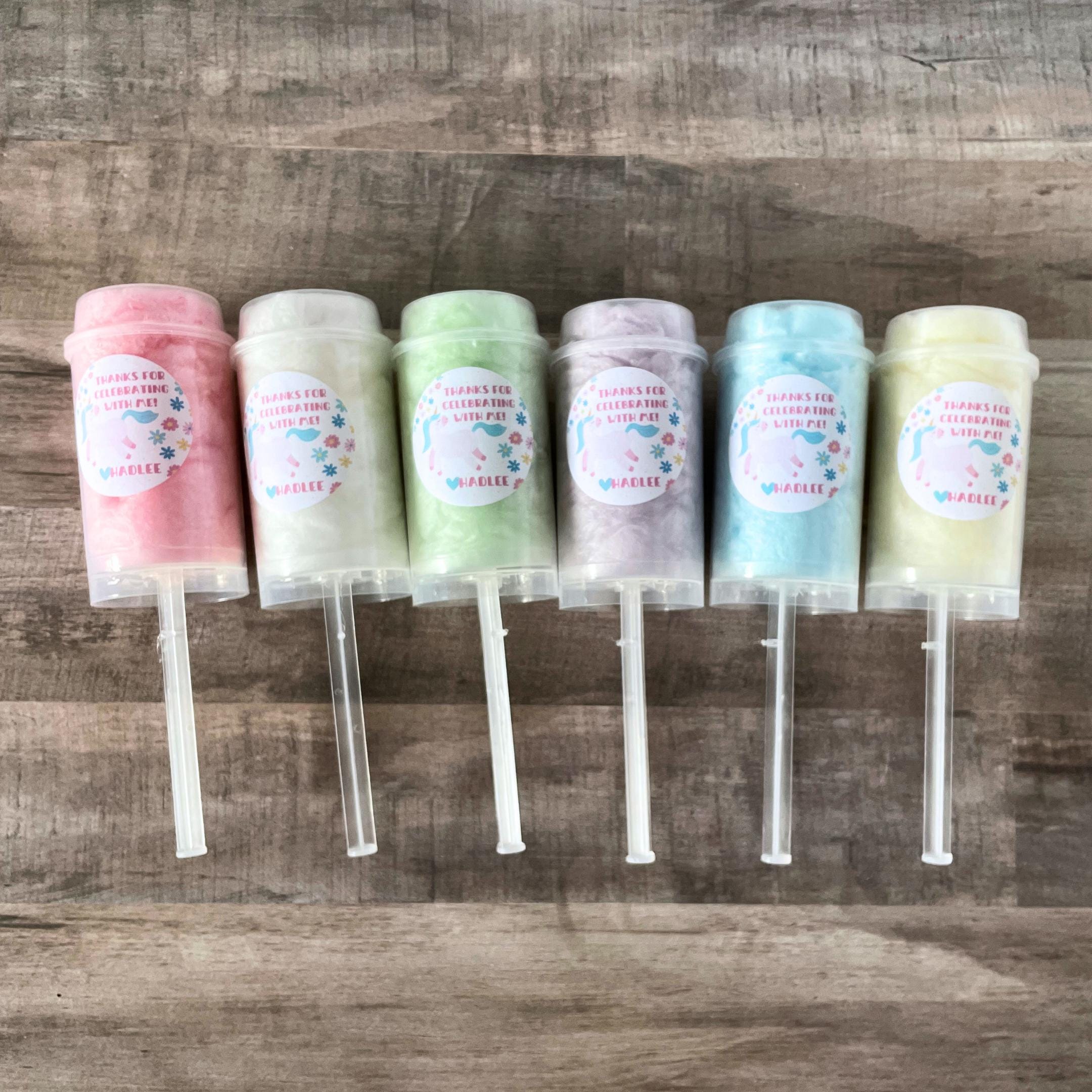 Cotton Candy Push Pop, All Natural, Perfect for Favors, Class Parties ...