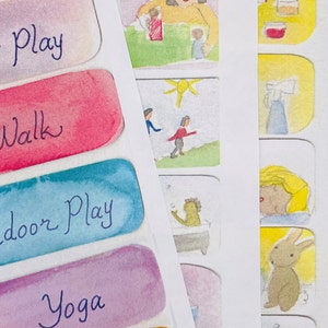 Daily Rhythm Chart - Printable Planner Schedule - Watercolor - Digital ...